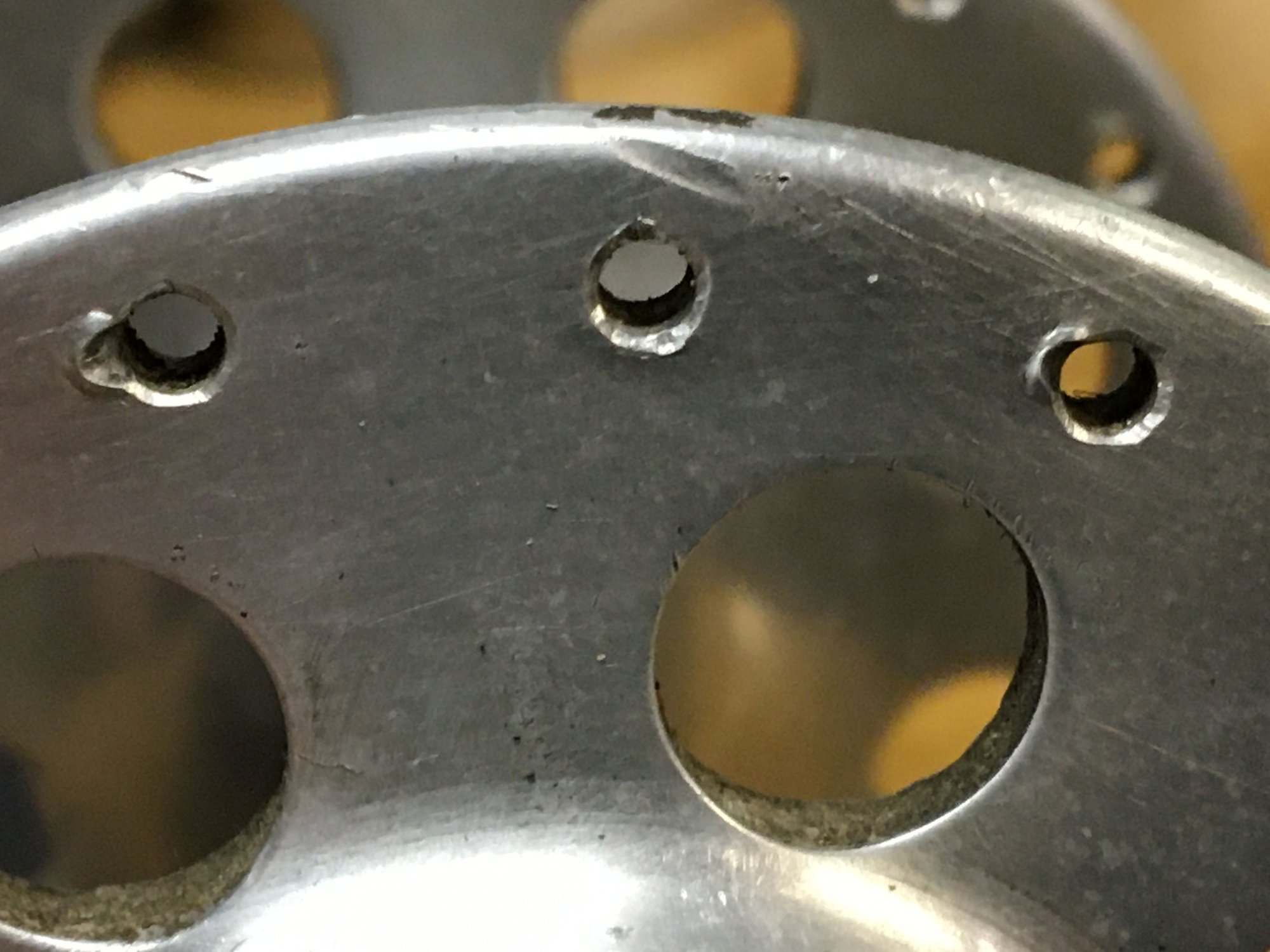 Cleaning up old hub flange before new wheel build - Bike Forums