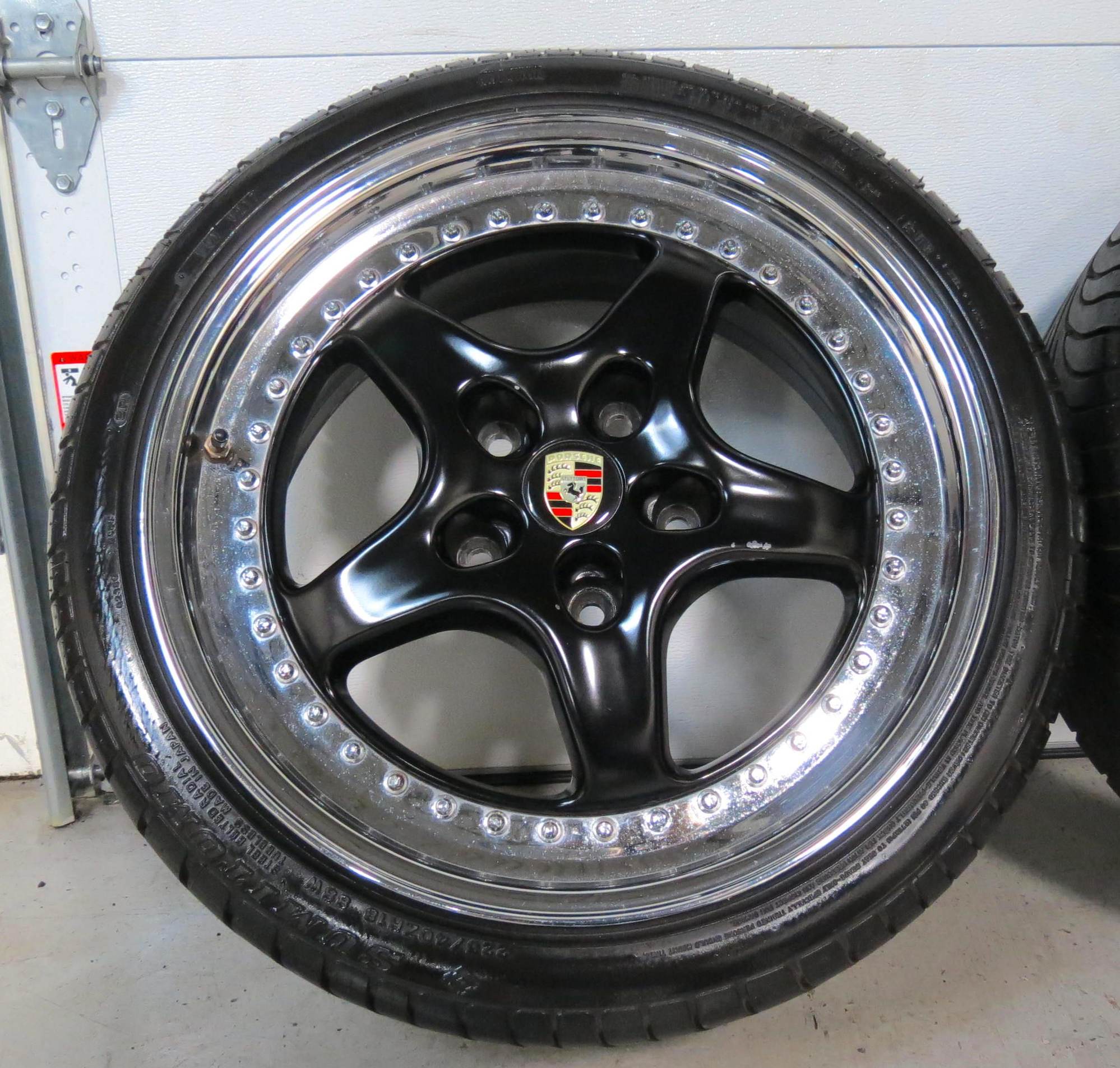 ALESSIO Black Porsche 964 Supercup / Turbo Speedline wheels w/ tires ...