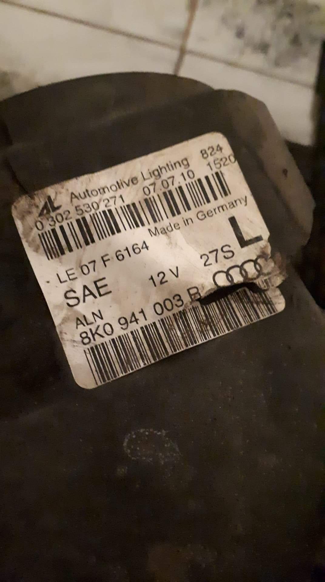 Headlamp codes - AudiWorld Forums