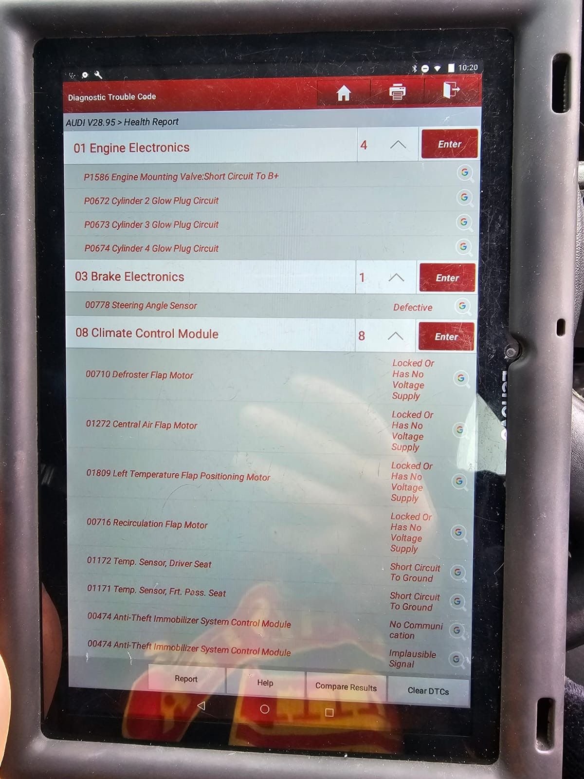 Steering Angle Sensor - Defective - CODE: 00778 - AudiWorld Forums