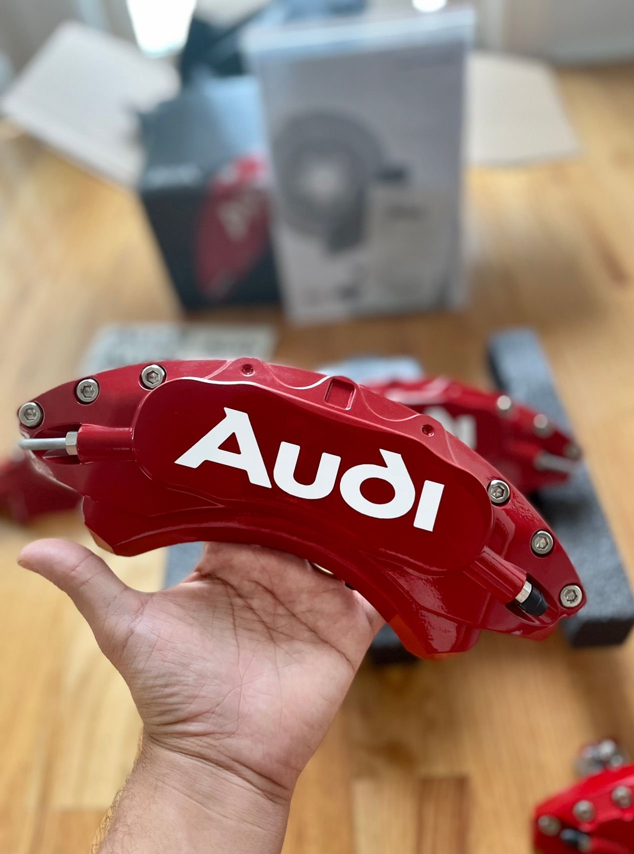 Aluminum brake caliper covers set of 4 brand new - AudiWorld Forums