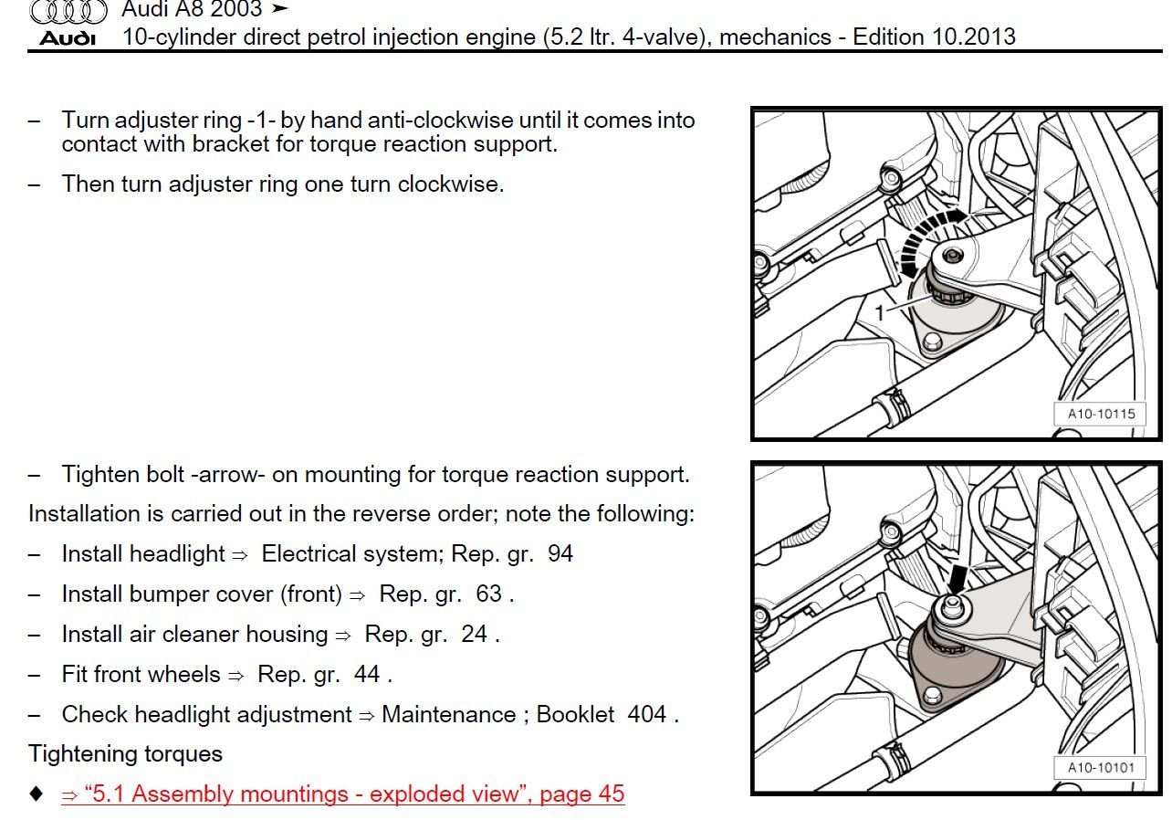 V10 engine mount replacement procedure needed - Page 3 - AudiWorld Forums