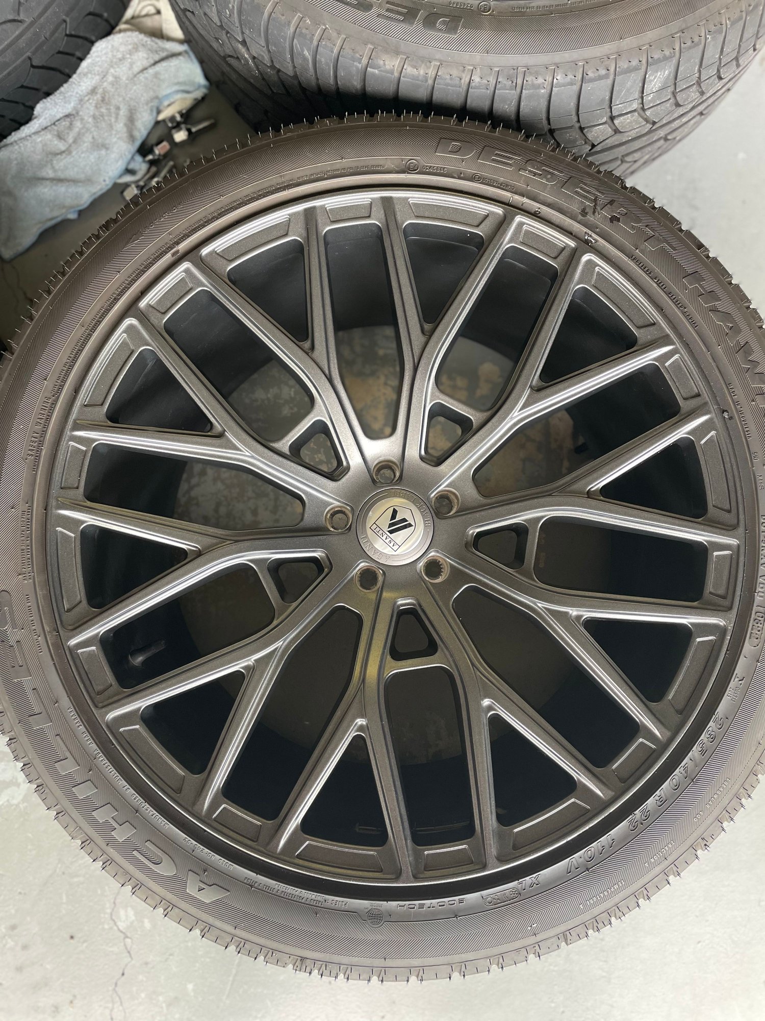 22” x 10.5” Asanti ABL wheel (tmatte graphite) - 5x112 bolt pattern ...