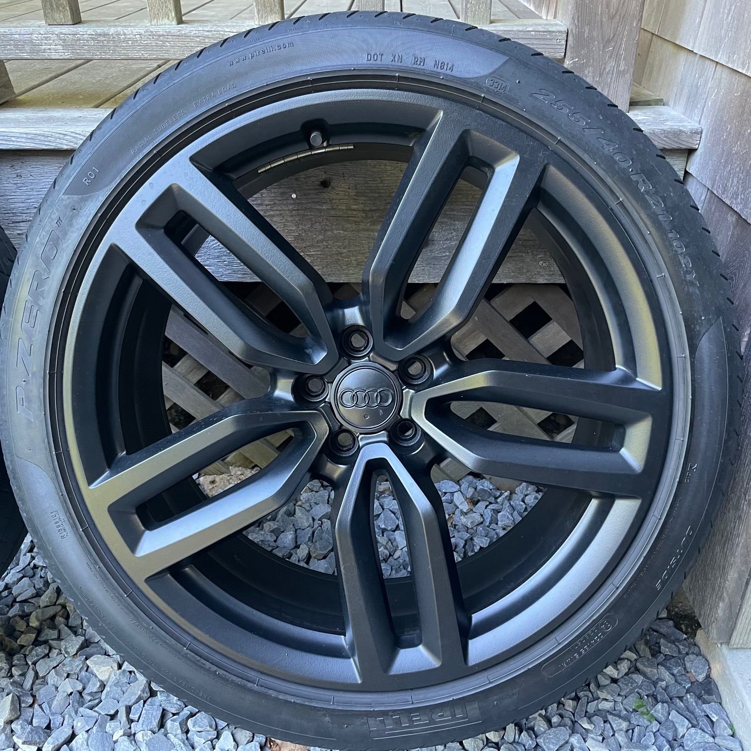 L@@K SUPER MINT OEM Audi SQ5 21” Wheels – Satin Matte Black – No Curb ...