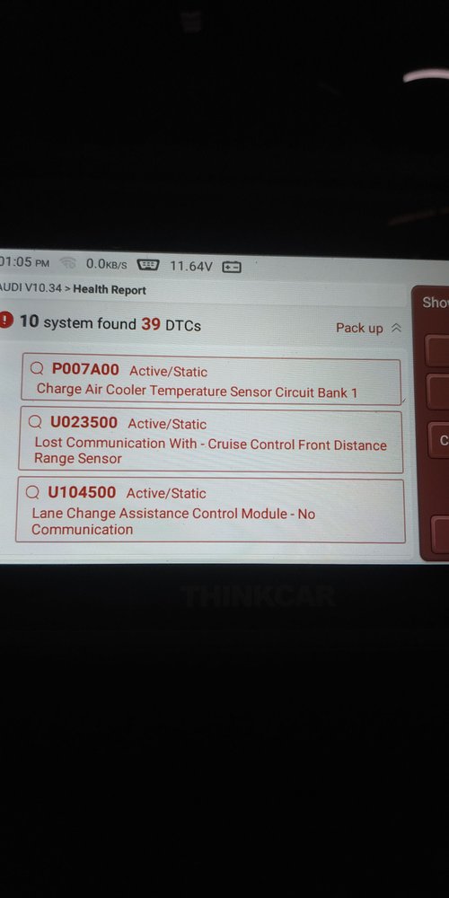 Audi S5 B9.5 fault codes - AudiWorld Forums