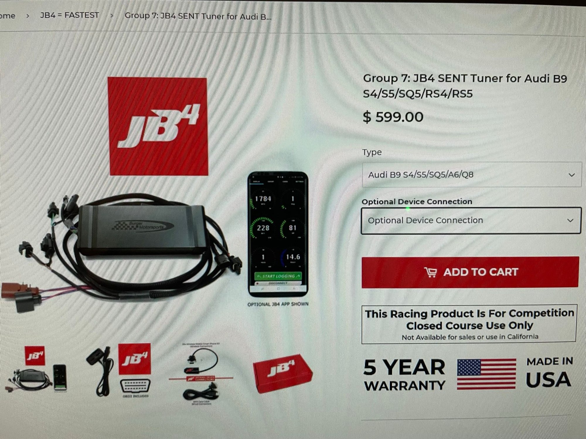 JB4-SENT Tuner-For Audi B9-S4/S5/SQ5/RS4-RS5/Audi 4M-Q8-3.0T/Audi C8-A6&A7 - AudiWorld Forums