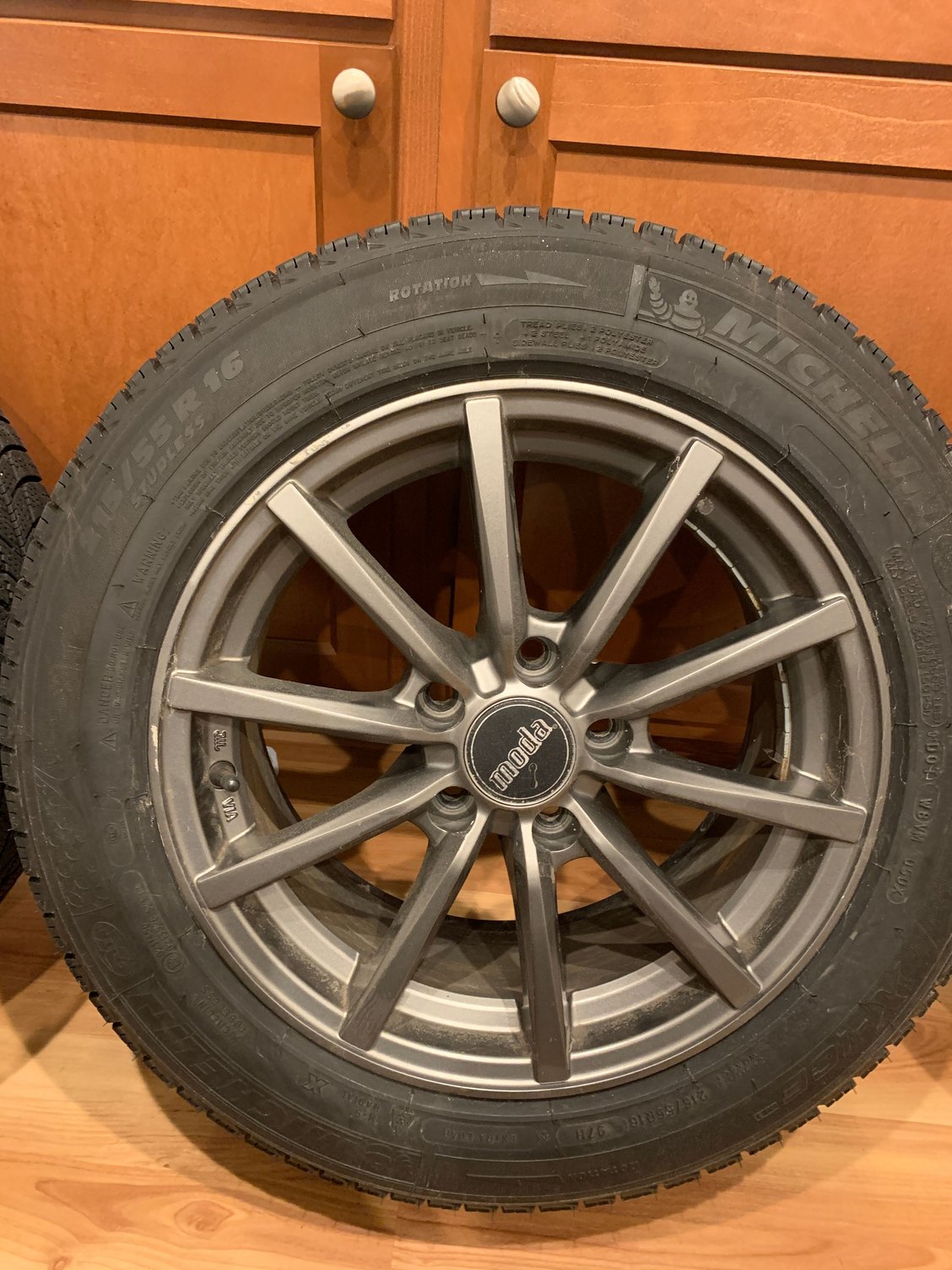 Audi A3 Snow Tires Moda MD18 16" wheels with Michelin X-ICE XI3 Snow ...