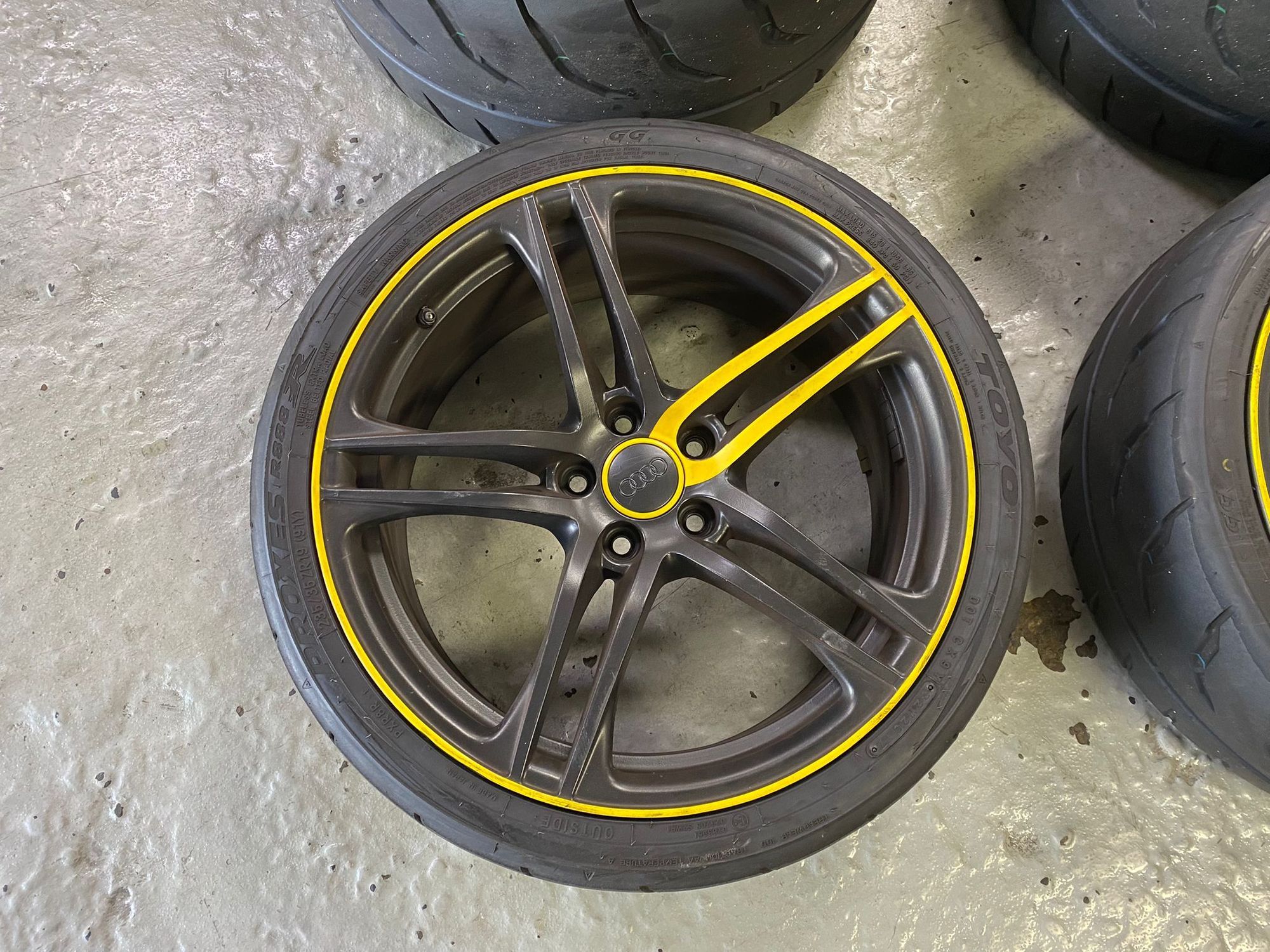 OEM R8 wheels with Toyo R888 tires - AudiWorld Forums
