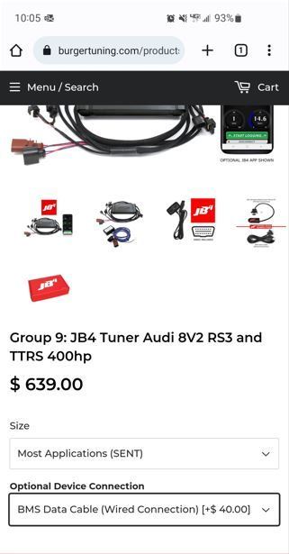 TTRS/RS3 JB4 Rev2 Group 9 W/ BMS Data Cable - AudiWorld Forums
