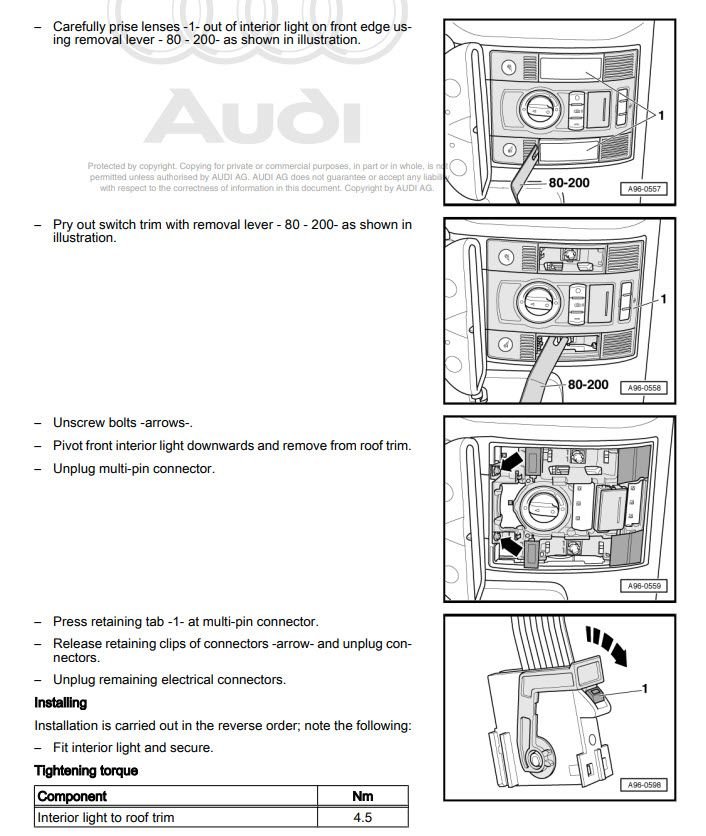 Roof electronics control unit - replacing - AudiWorld Forums