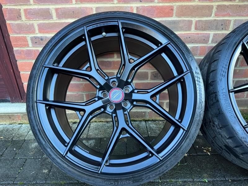 (S8, SQ8 & RSQ8) 4 Vossen forged 23 x 11 HF5 Wheels finished in satin ...