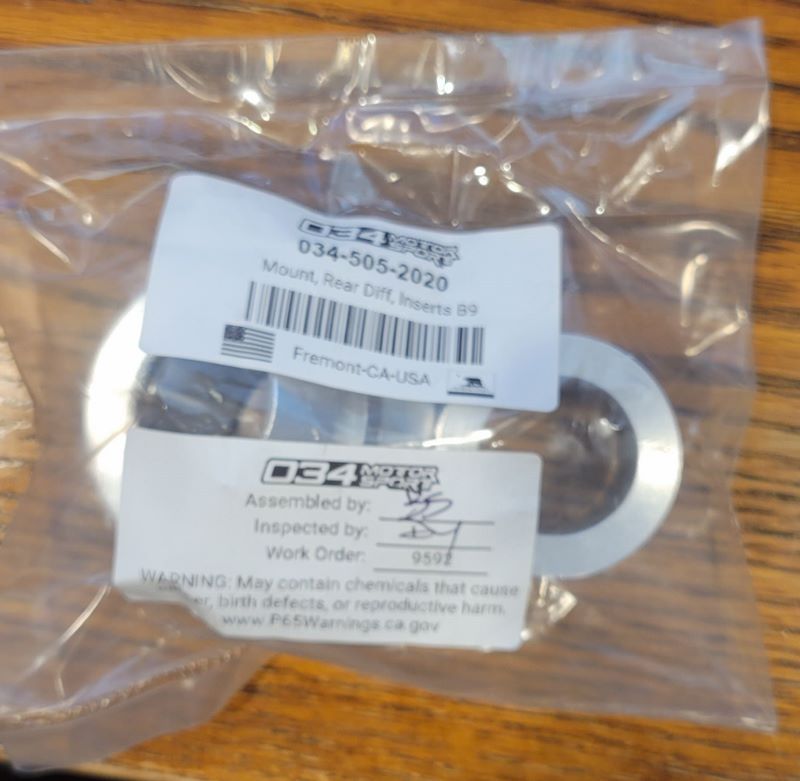 034 Rear Diff Mount Insert Kit B9 A4/S4/A5/S5/RS5 & Allroad - AudiWorld ...