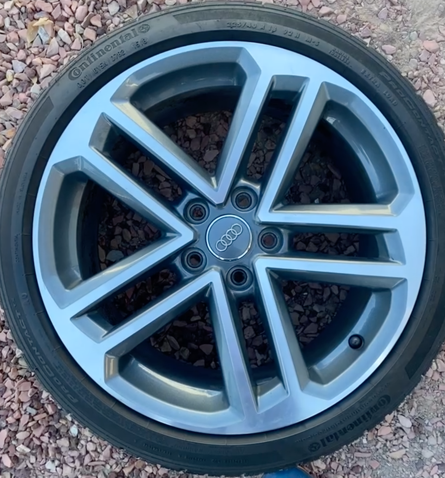 2017 OEM A3 S-Line 18" Rims, gunmetal with TPMS, center caps, tires ...