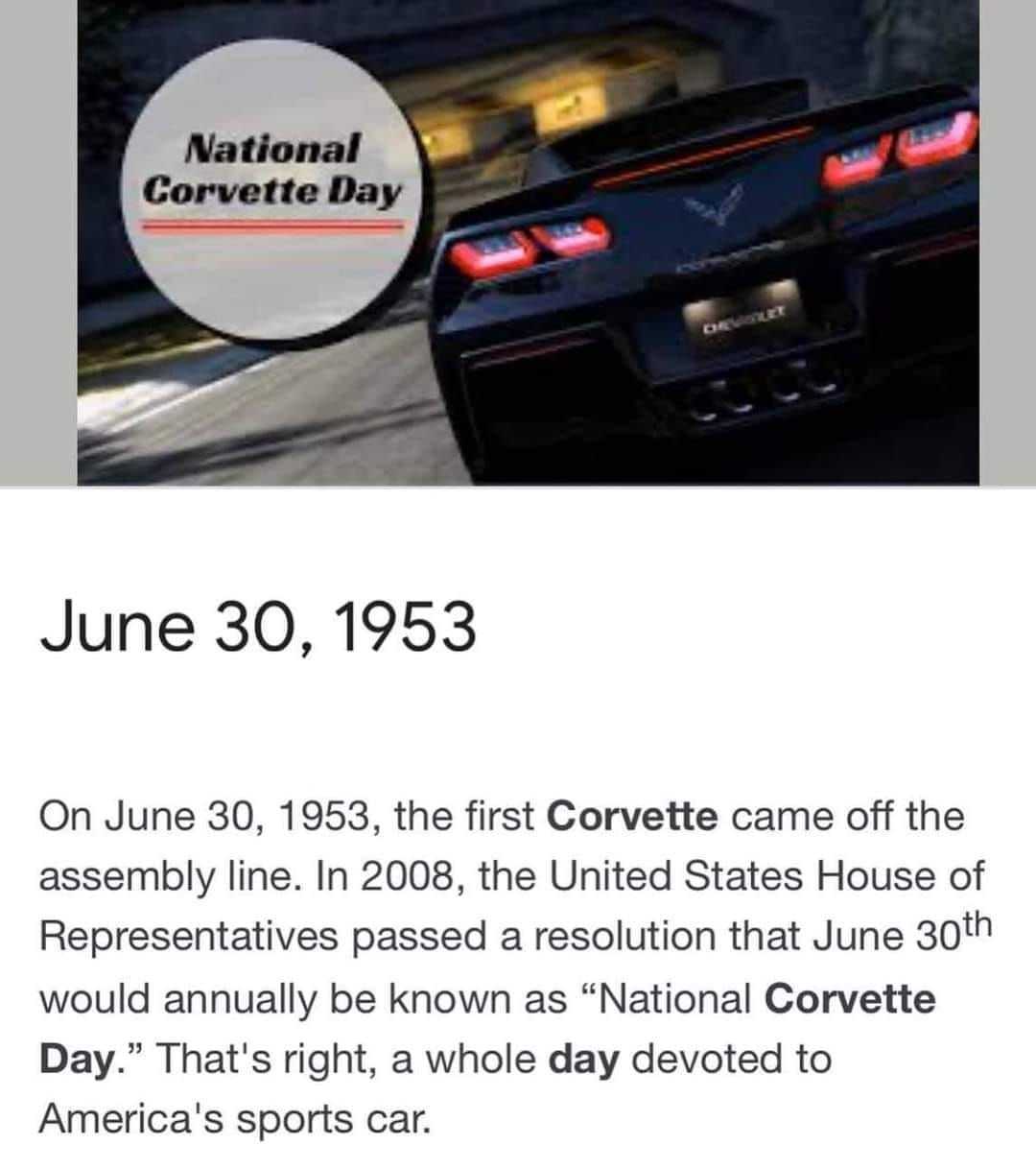 National Corvette Day !! - CorvetteForum - Chevrolet Corvette Forum ...