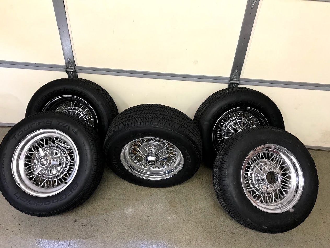 FS (For Sale) 15 x7 Tru Spoke wire wheels and tires set of 5 ...