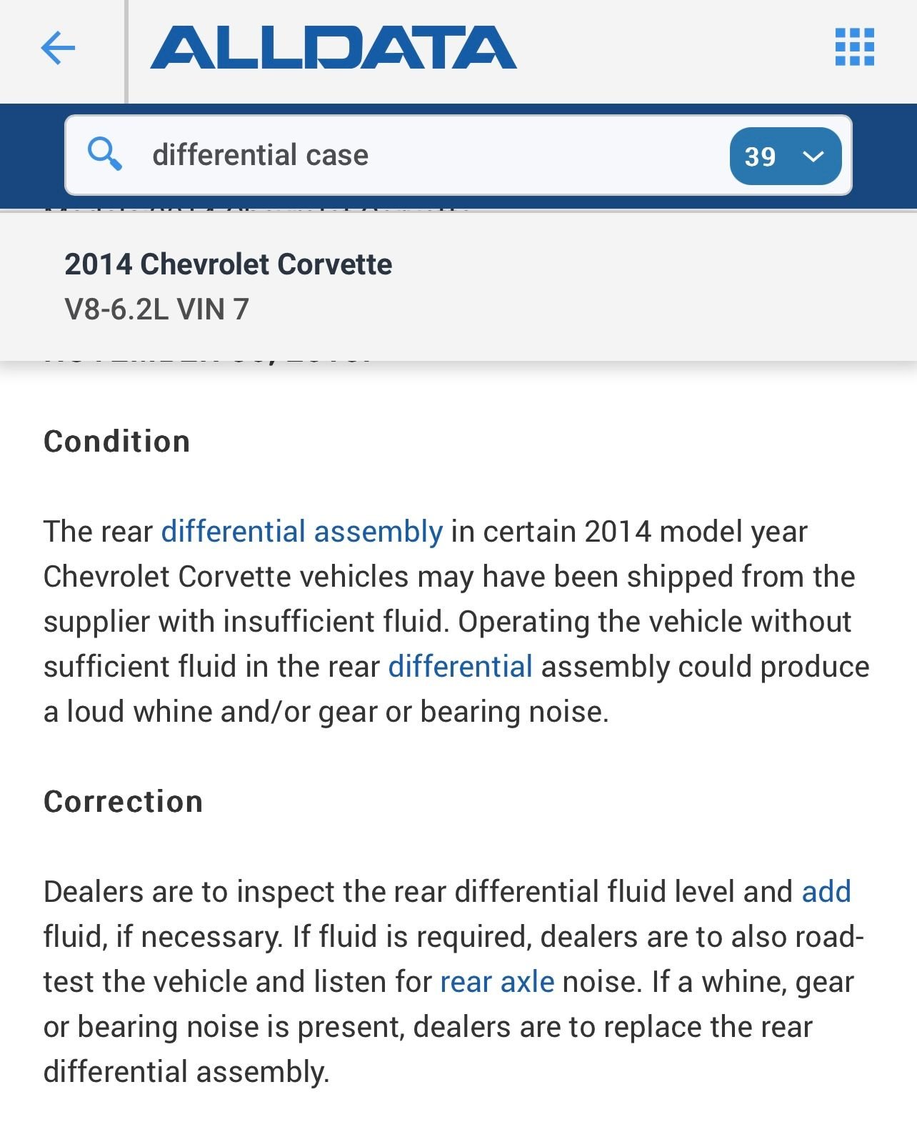 The dreaded rear axle code! - CorvetteForum - Chevrolet Corvette Forum ...