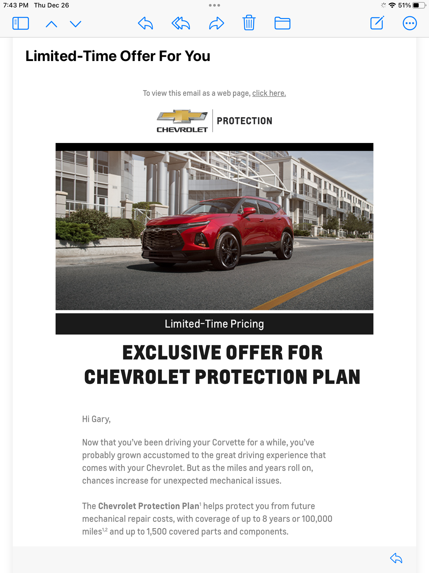 GM Extended Warranty Offer - CorvetteForum - Chevrolet Corvette Forum ...