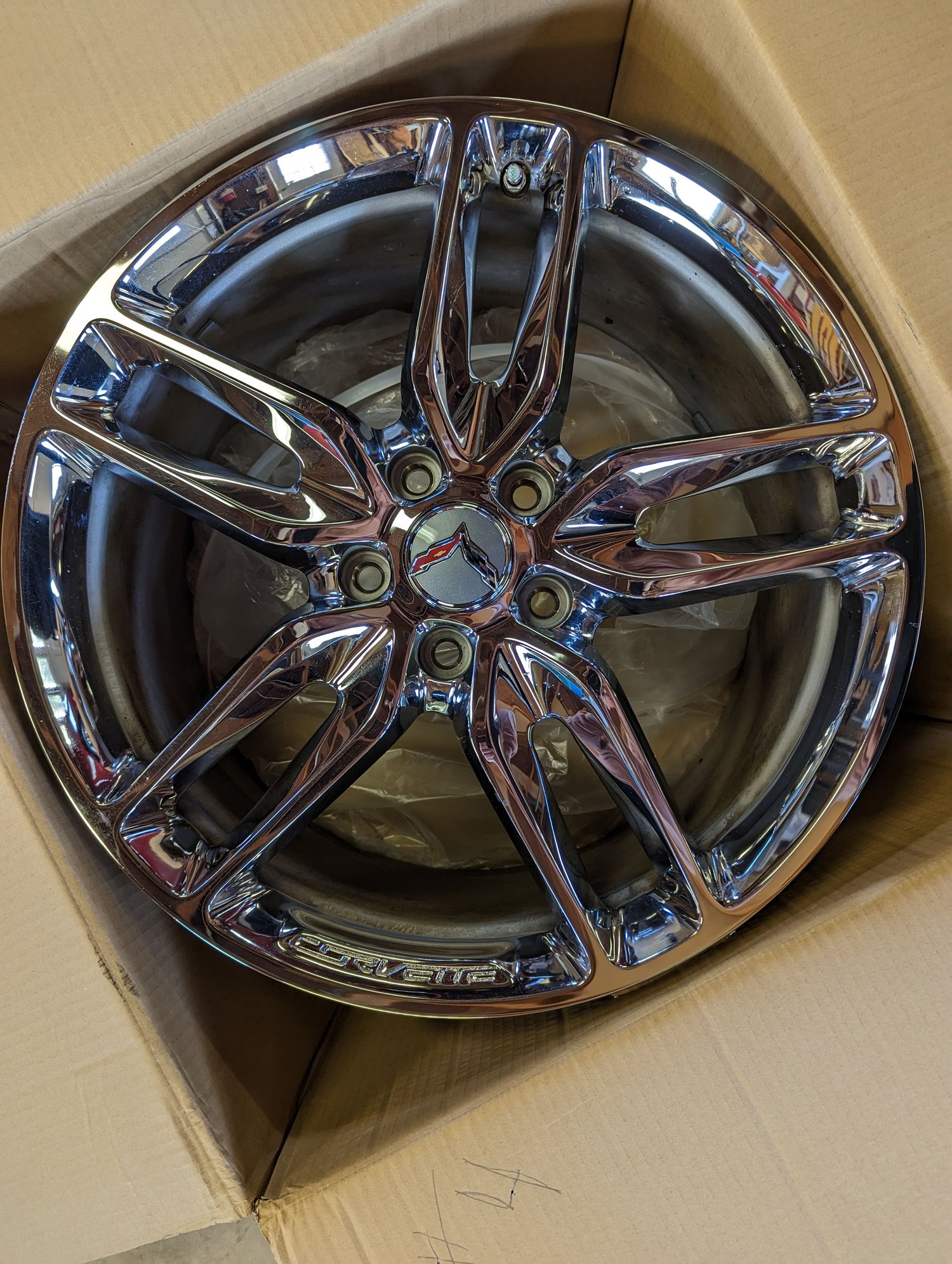 FS (For Sale) Chrome C7 Corvette Z51 Split Spoke Wheels (2014-2019 ...