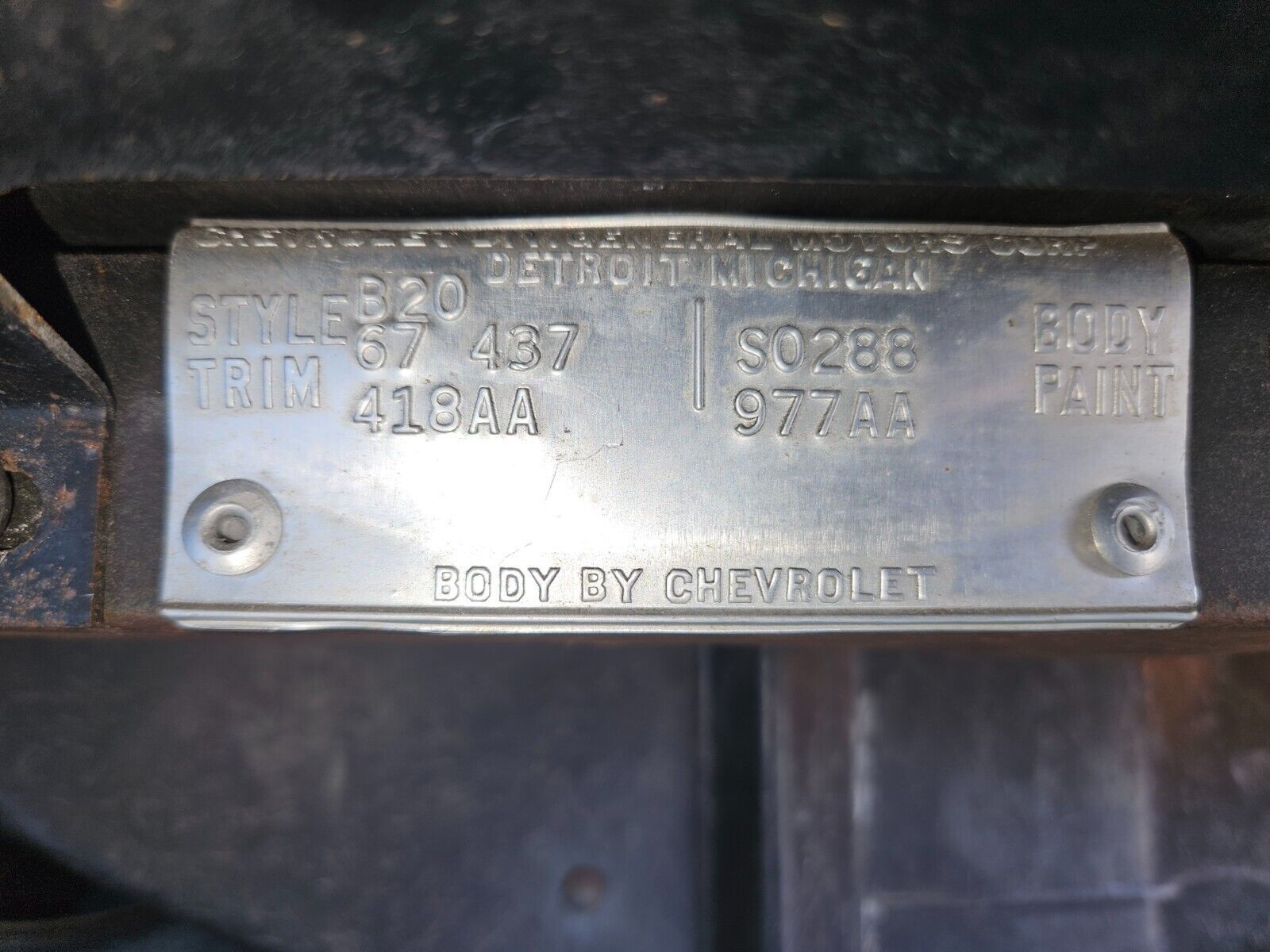 C2 Trim Tag and Vin Tag Question - CorvetteForum - Chevrolet Corvette ...