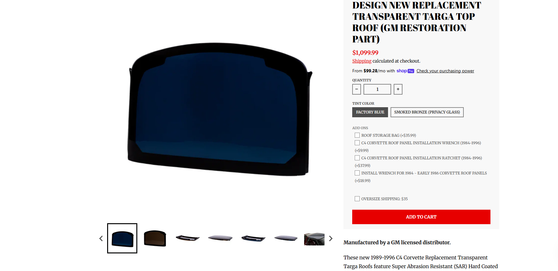 FS (For Sale) NEW SEALED Blue Tint Targa Roof w/ wrench - CorvetteForum ...