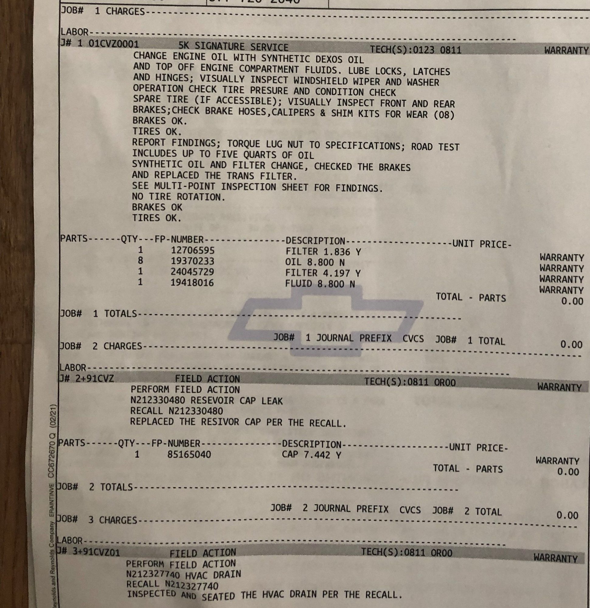 Free First Service? - CorvetteForum - Chevrolet Corvette Forum Discussion