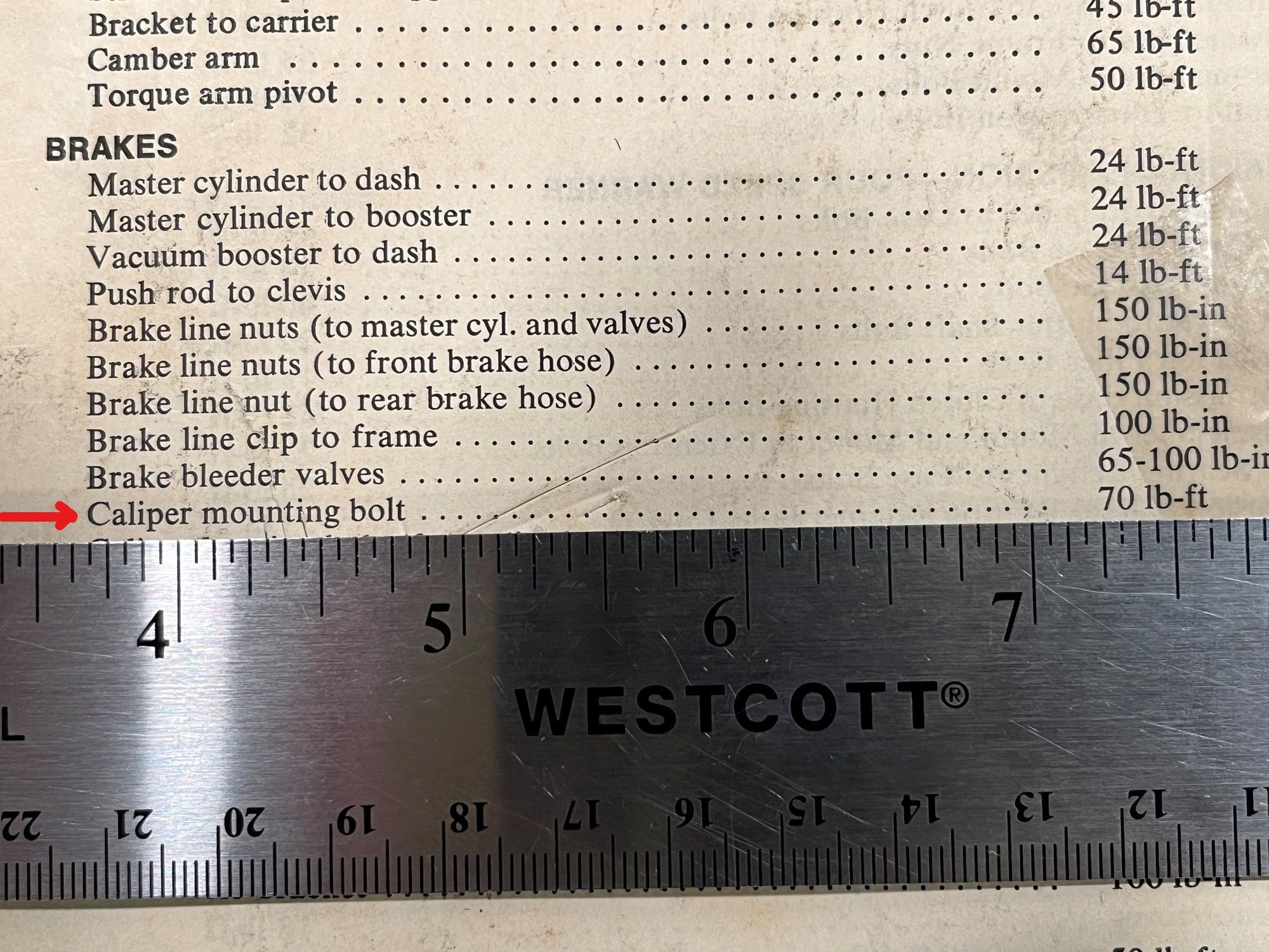 C2 What's the torque spec for Brake Caliper Mounting Bolts (front and ...