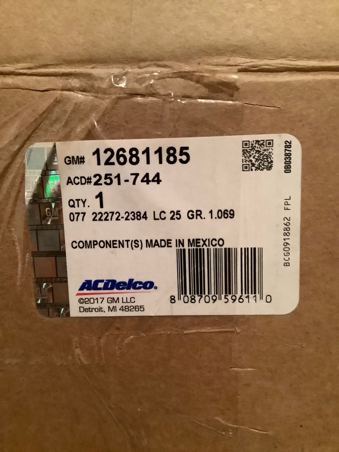 GM Part Number Looks Wrong ! - CorvetteForum - Chevrolet Corvette Forum ...