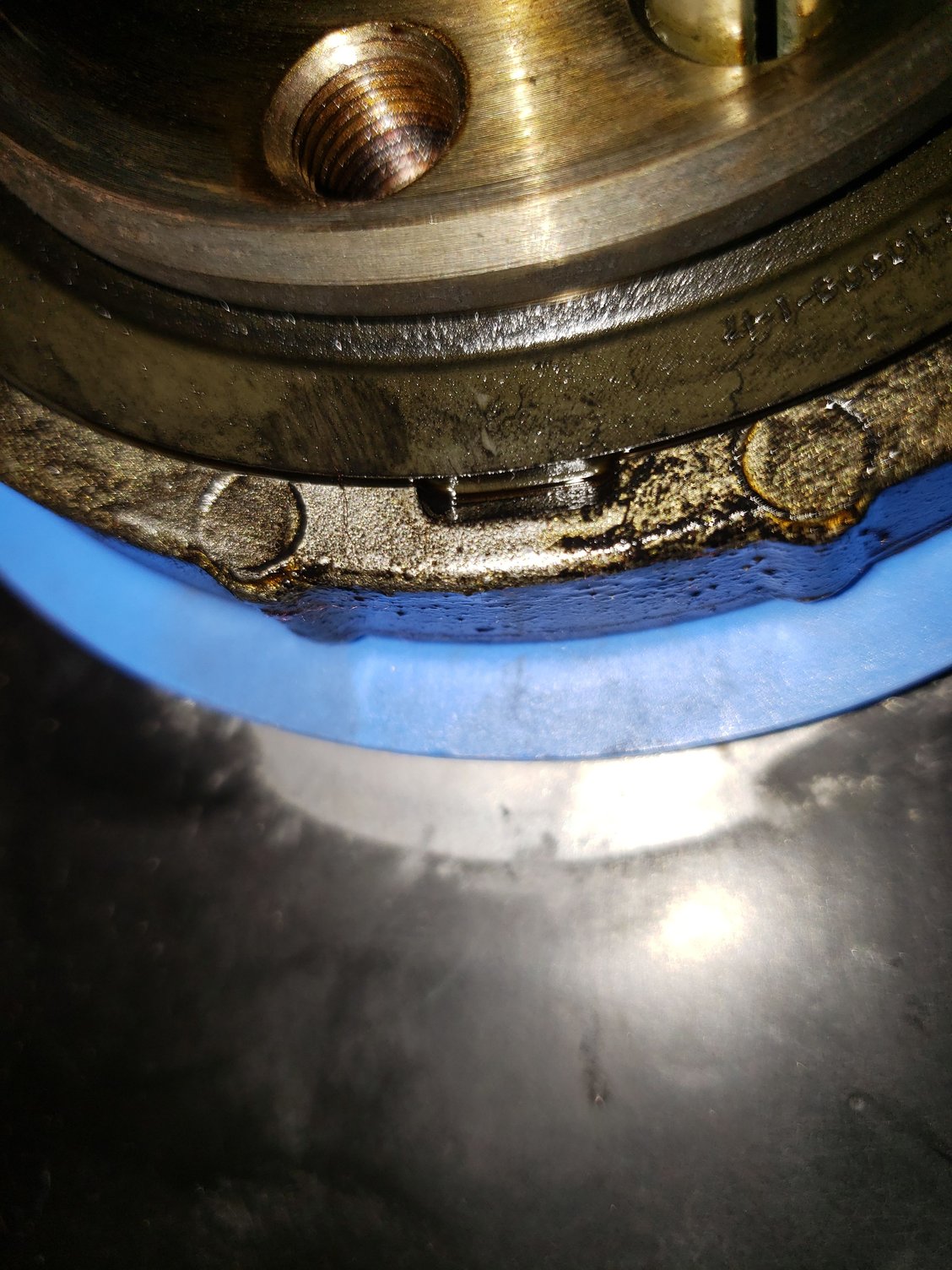 Rear main seal leak one piece pictures 1991 L98 ZF6 drop oil pan ...