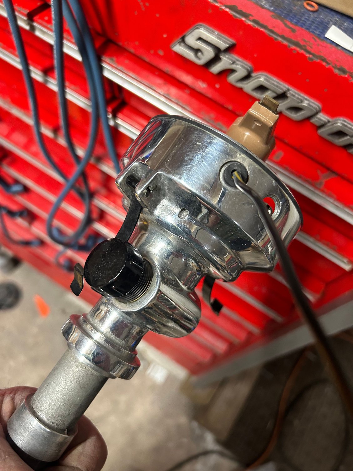 FS (For Sale) Accel Dual points distributor with blue Max wires. Tach ...