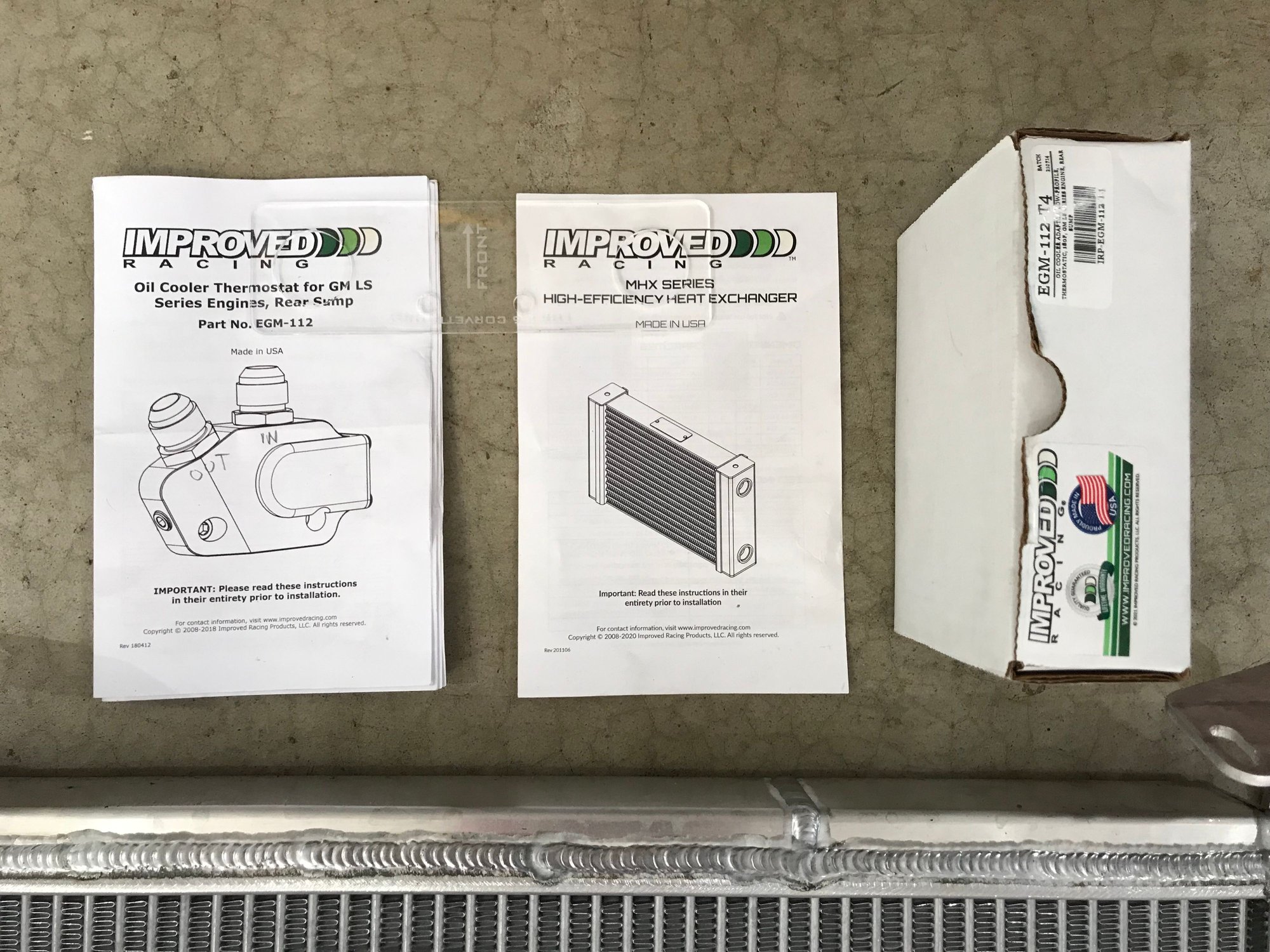 FS (For Sale) Improved Racing C5 Oil Cooler Kit - CorvetteForum ...