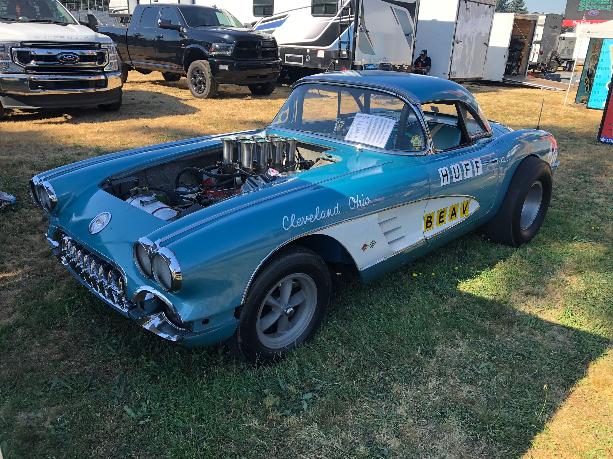 Old School C1 Corvette Gasser Lights Up SEMA Show - CorvetteForum ...