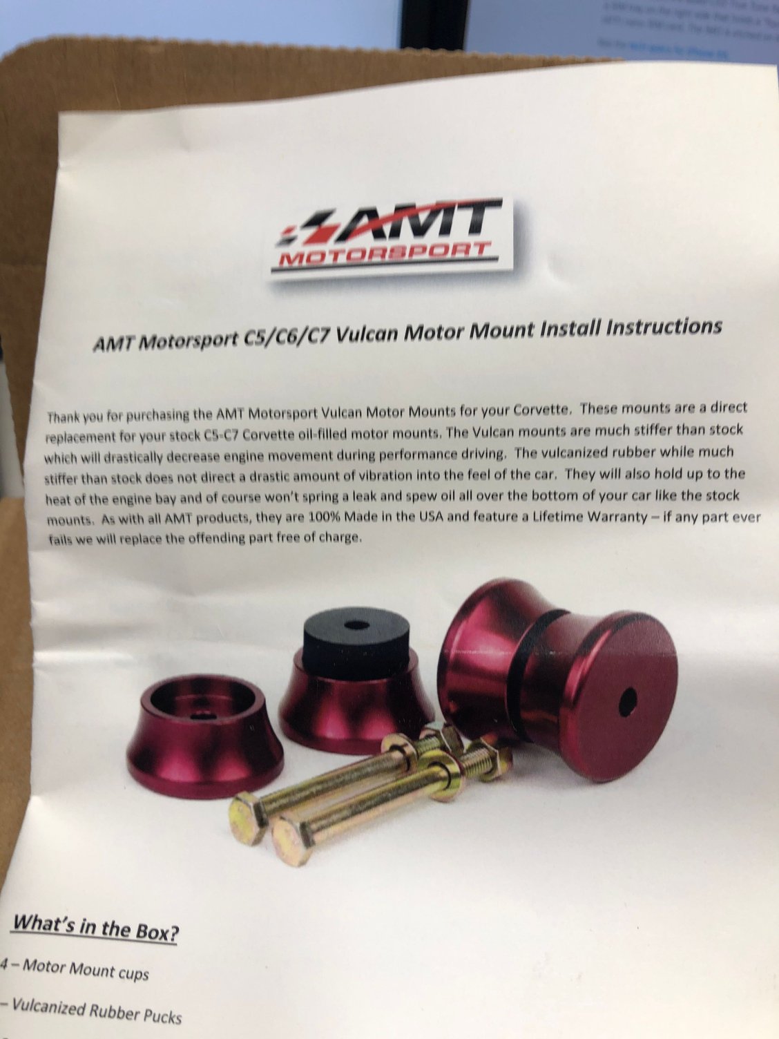 FS (For Sale) AMT Motorsport C5 Motor Mounts - CorvetteForum ...