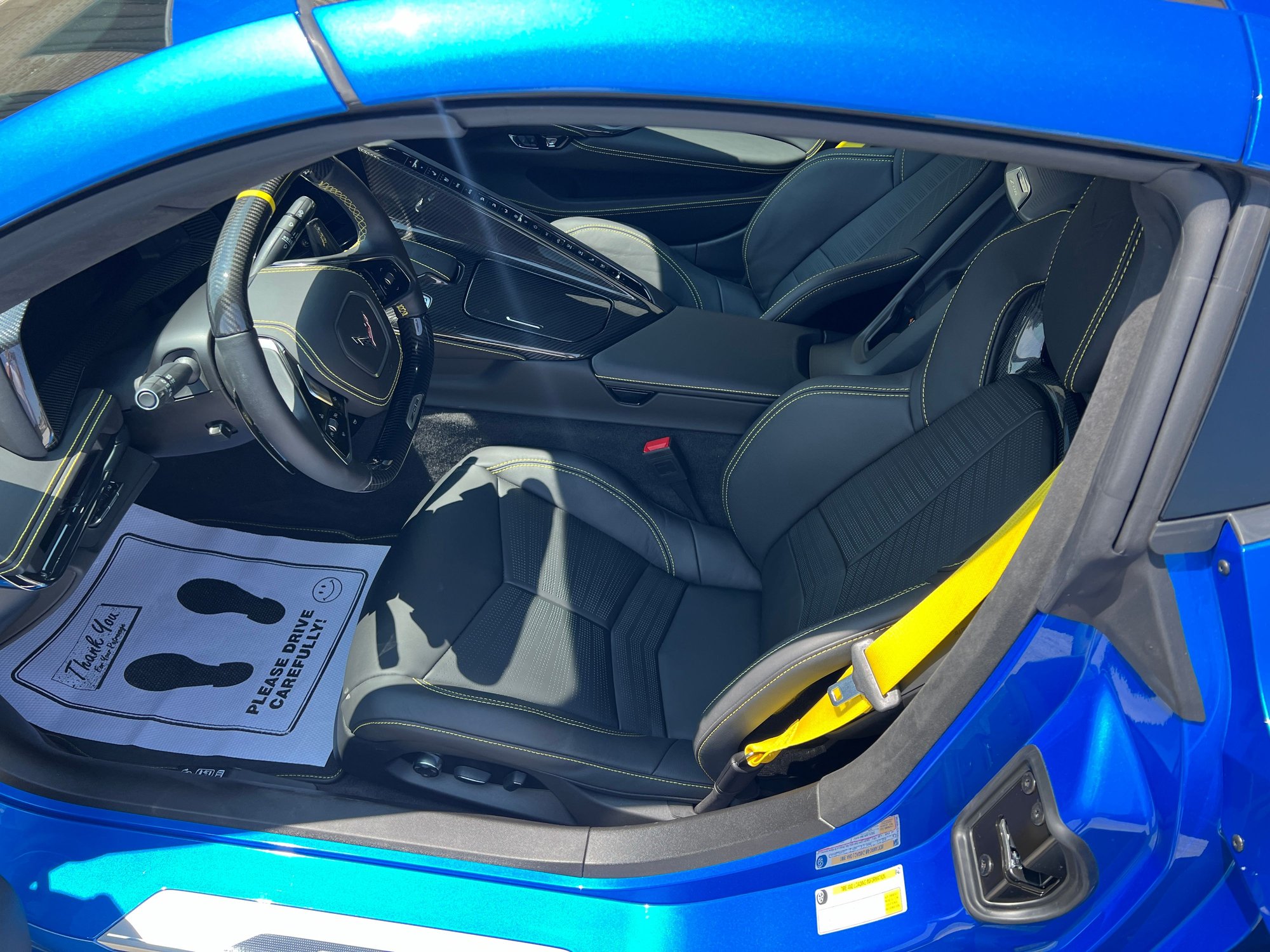 2024 Z06 3LZ Coupe Riptide Blue with Yellow Calipers & Stitching Carbon ...