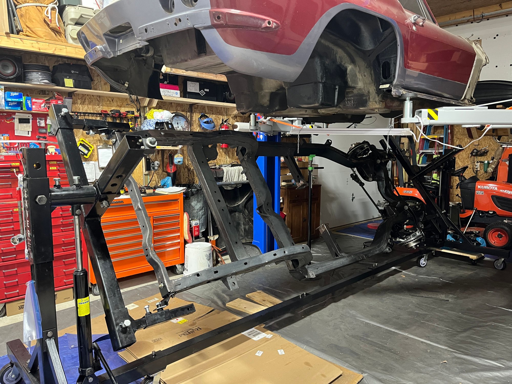 C2 C2 frame on Rotisserie - CorvetteForum - Chevrolet Corvette Forum ...
