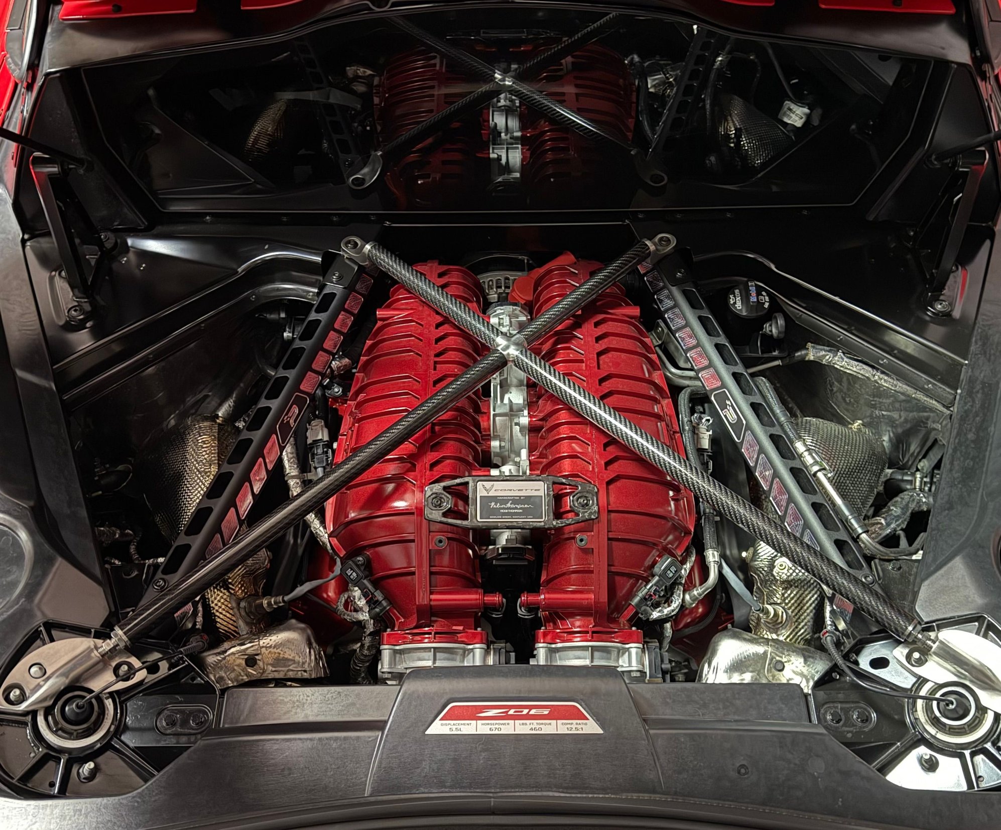 2025 Z06 3LZ Coupe Z07 Torch Red CCB Exposed carbon aero ...