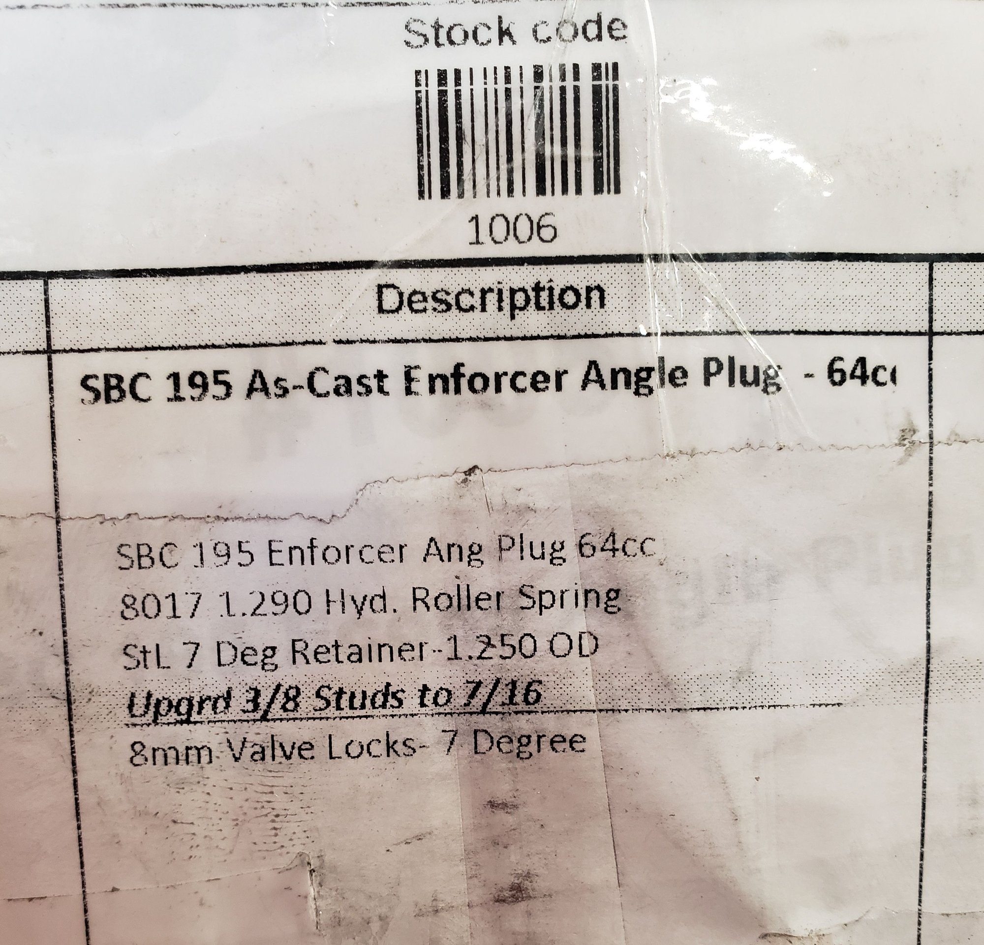 FS (For Sale) AFR 195 Enforcer Pair Cylinder Head Angle Plug 7/16 Stud ...