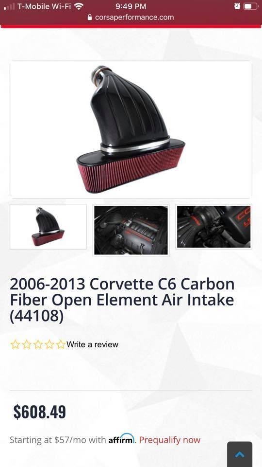 FS (For Sale) Corsa Carbon Fiber Intake LS3/LS7 - CorvetteForum ...