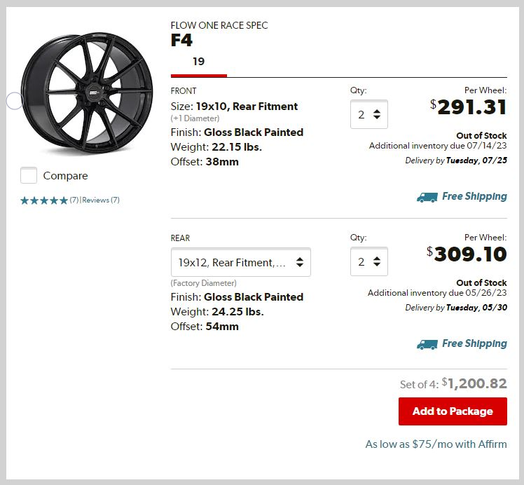 WTT (Want To Trade) Flow One F4 Wheels and Tires - CorvetteForum ...