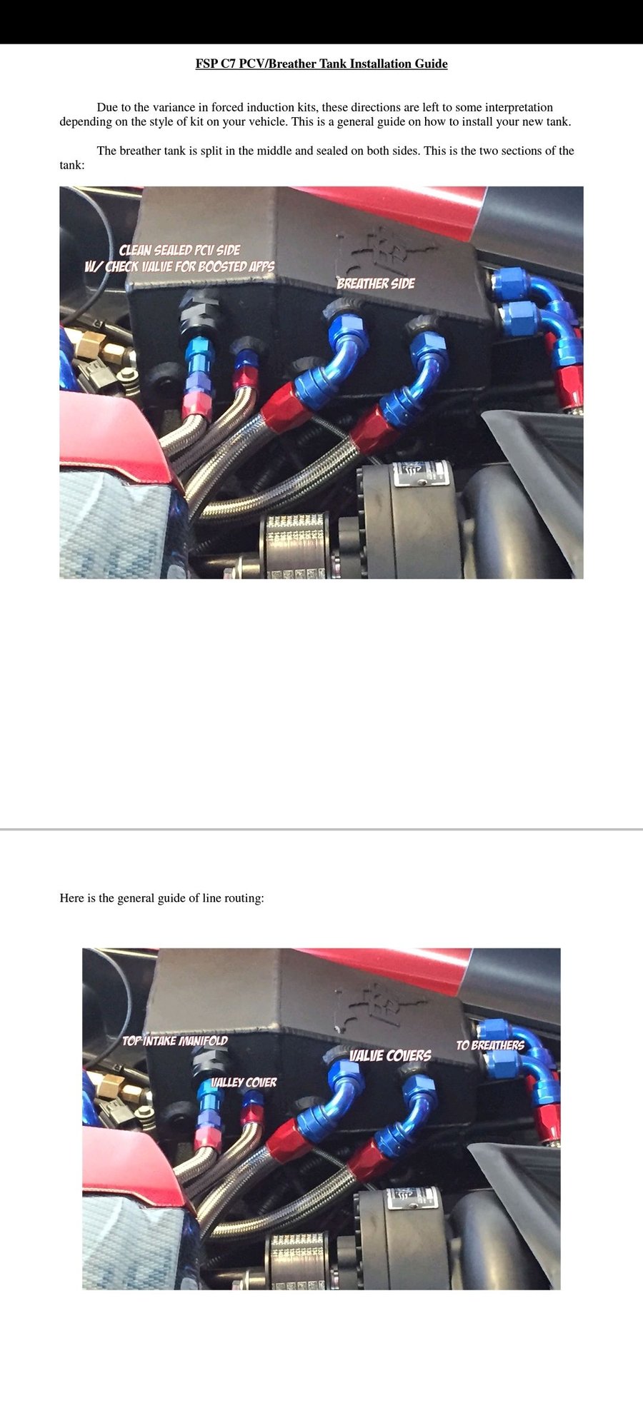Pcv lines with fsp breather (how to run it) bc of dry sump ...