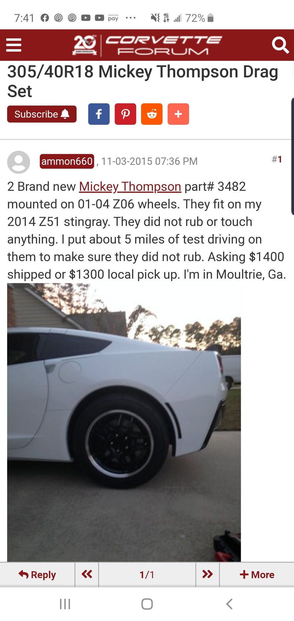 18 inch drag pack tire set up on C7 base - CorvetteForum - Chevrolet ...