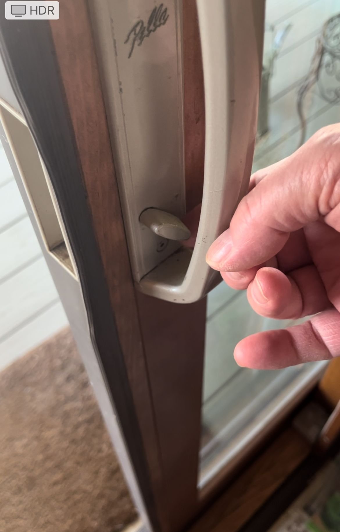 Pella wooden sliding door has a floppy lock - DoItYourself.com ...