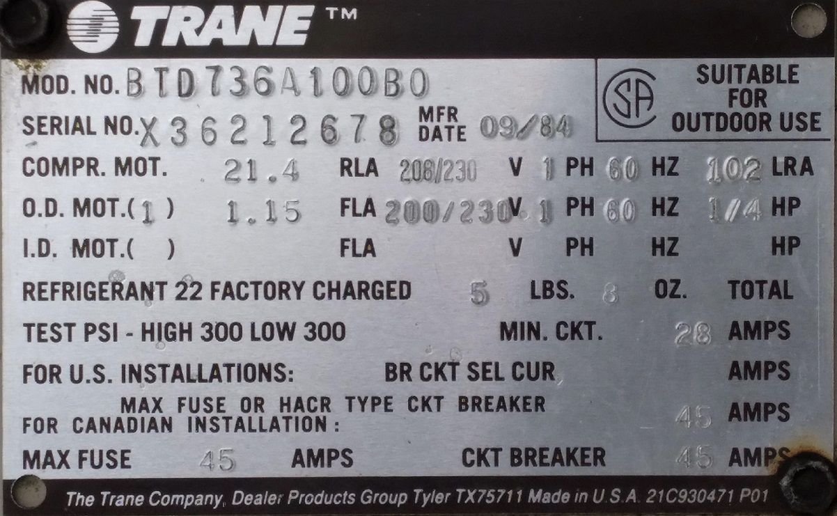 Trane Executive relay sticking - replacing with contactor ...