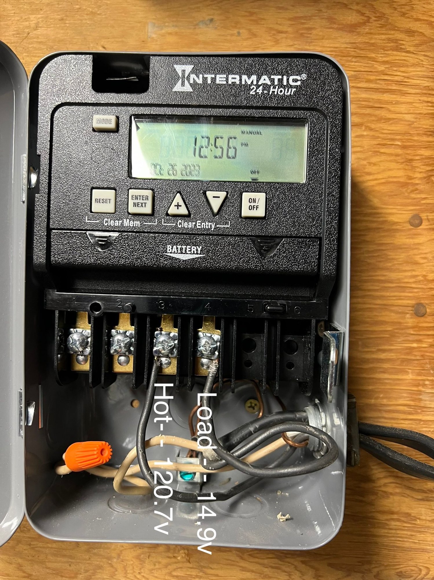 240v Outdoor Lights - converting from mechanical timer to digital timer - DoItYourself.com ...