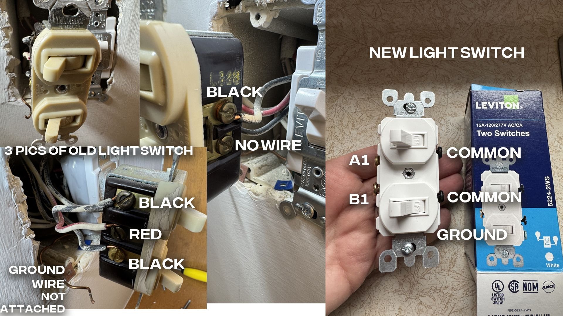 Weird Wiring Dual Light Switch - DoItYourself.com Community Forums