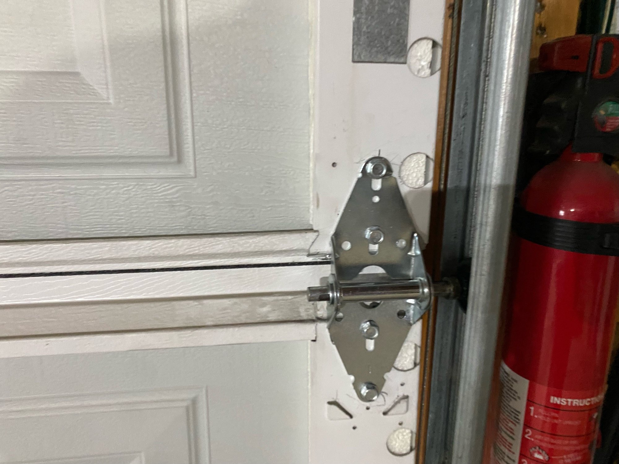 Garage Door (plastic) Hinge Broken. Overhead (pics) - DoItYourself.com ...