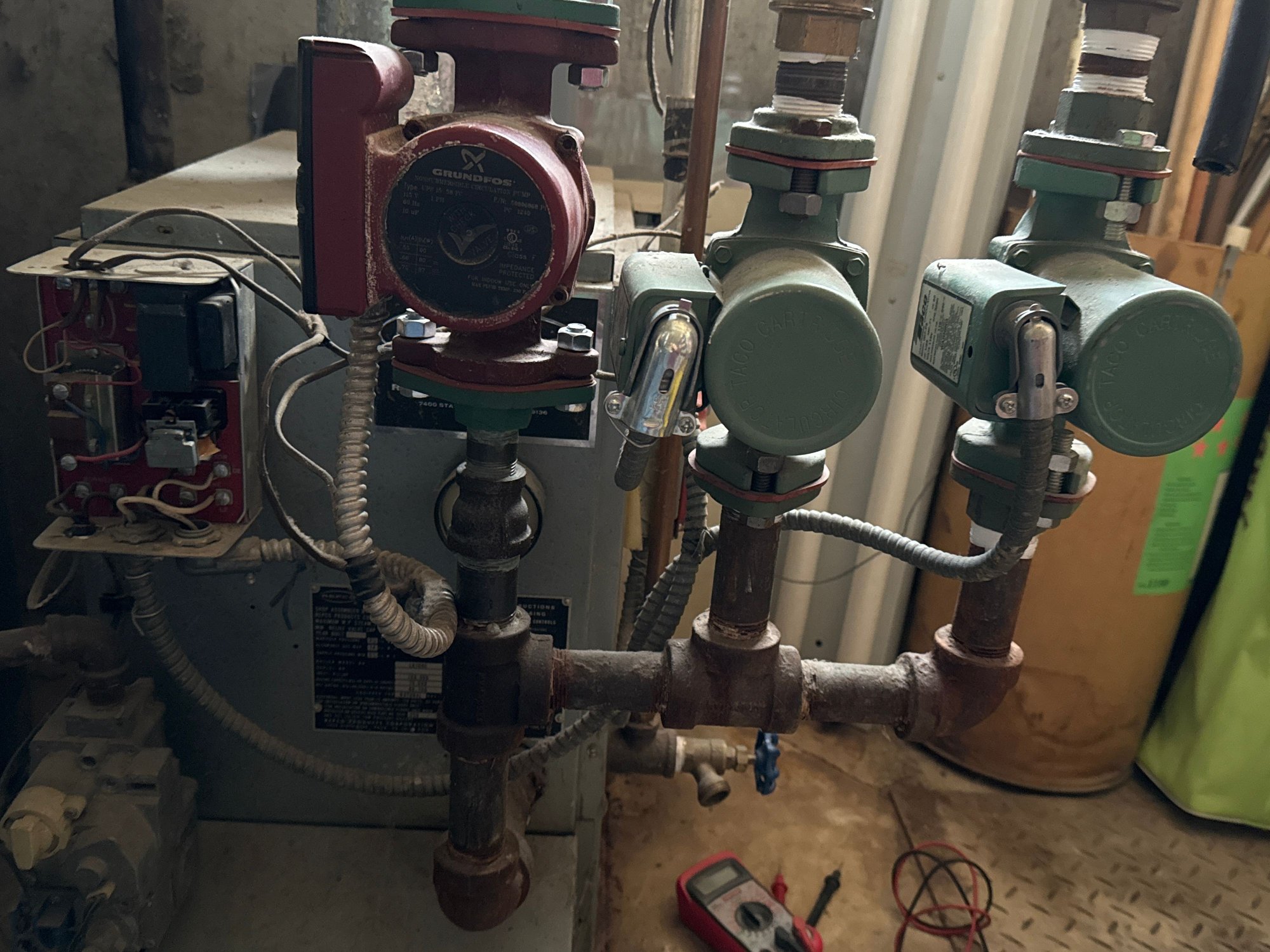 Help with thermostat control relay on 42 year old boiler. No heat ...