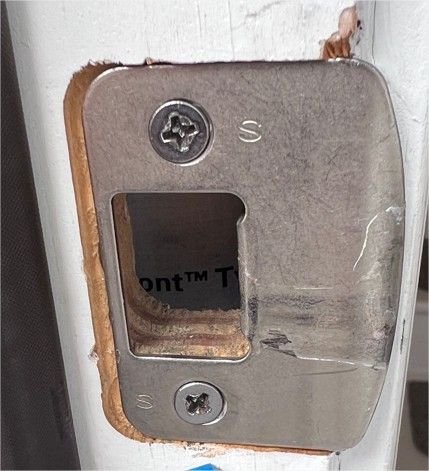 Deadbolt hitting bottom of strike plate in winter - DoItYourself.com ...