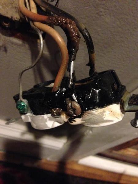 Electrical outlet melted - DoItYourself.com Community Forums