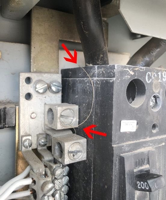 Stray wire threads in panel - DoItYourself.com Community Forums