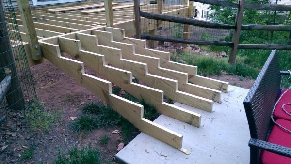 Stair stringers to concrete and other stair questions - DoItYourself ...